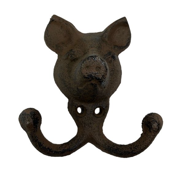 Unbranded | Wall Decor | 3 D Cast Iron Antique Style Pig Coat Hooks Hat ...